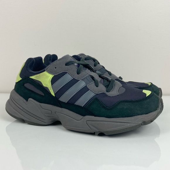 adidas | Shoes | Adidas Mens Yung96 Carbon Gray Neon Chunky Athletic ...